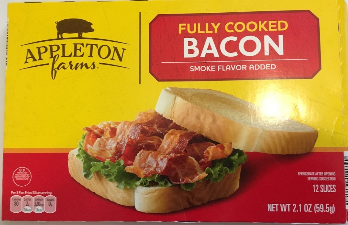 焼いたベーコンが売ってた。Appleton farmsのfully cooked bacon。: アメリカ生活 日常系